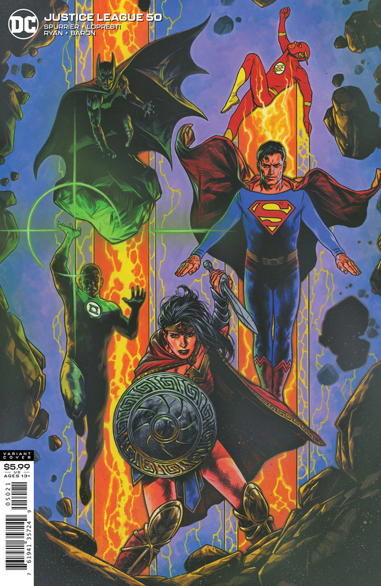 JUSTICE LEAGUE #50 TRAVIS CHAREST VAR ED – Hud's Comics